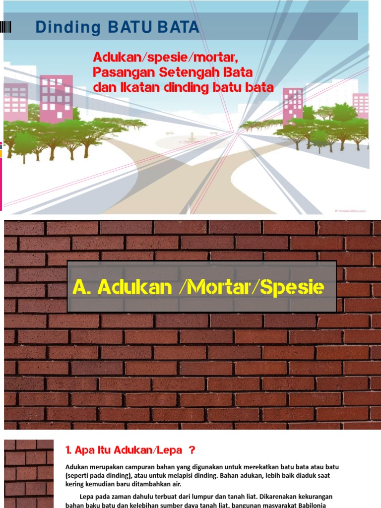 Adukan Dan Pasangan Bata | PDF