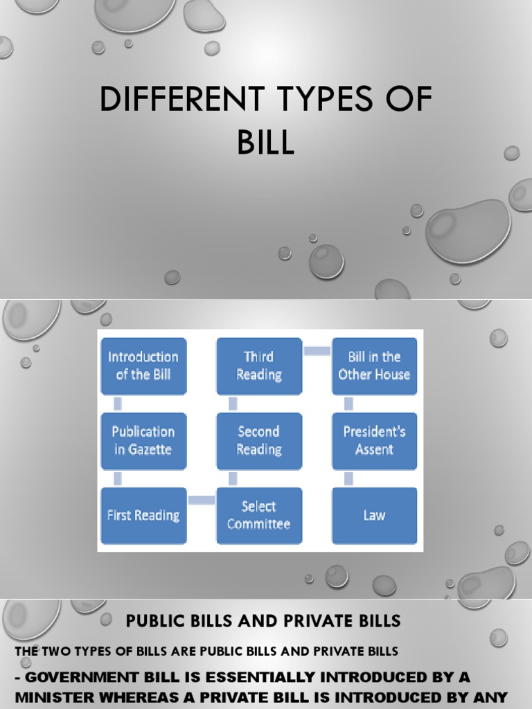 Different Types of Bills | PDF | Bill (Law) | Government