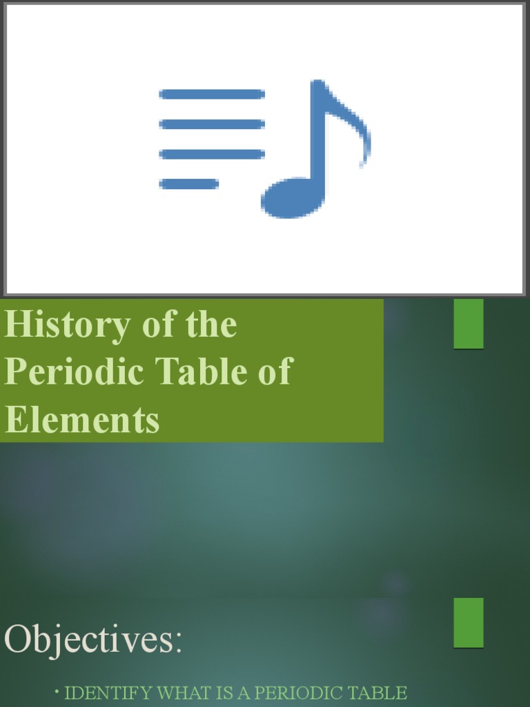 History of The Periodic Table of Elements | PDF | Chemical Elements ...