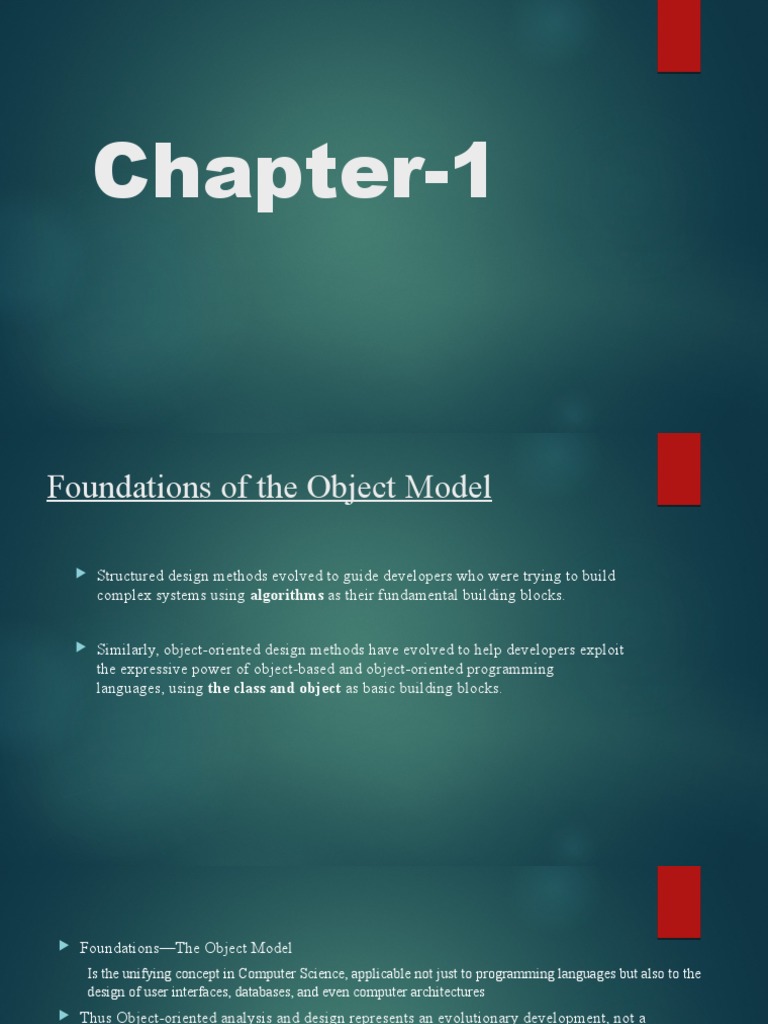 Chapter 1 Ooad Pdf Object Oriented Programming Class Computer Programming