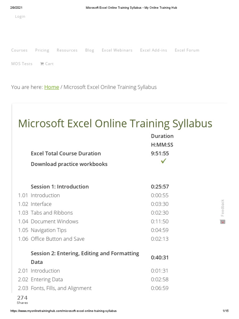 Excel Foundation Contents | PDF | Microsoft Excel | Information Technology Management