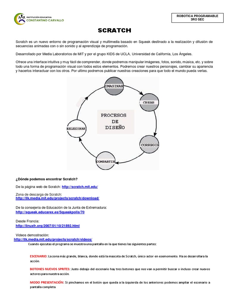 3ro de Secundaria | PDF | Scratch (lenguaje de programación) | Informática