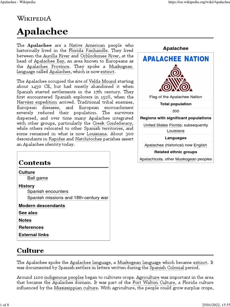 Apalachee | PDF | Former Spanish Colonies | Spanish Empire