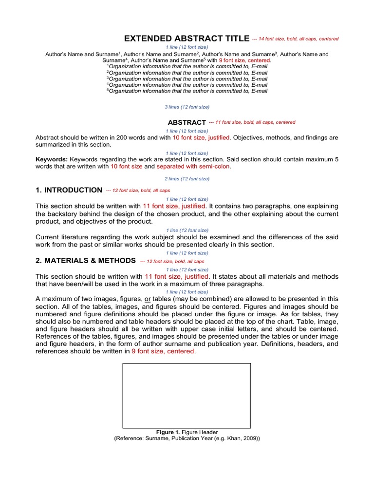 Extended Abstract Title | PDF | Writing | Letter Case