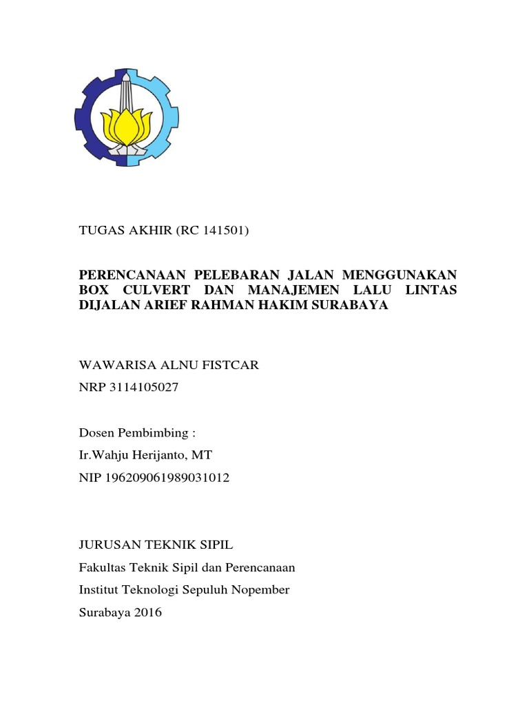 Pelebaran Jalan Arief Rahman Hakim Surabaya | PDF | Teknologi & Rekayasa