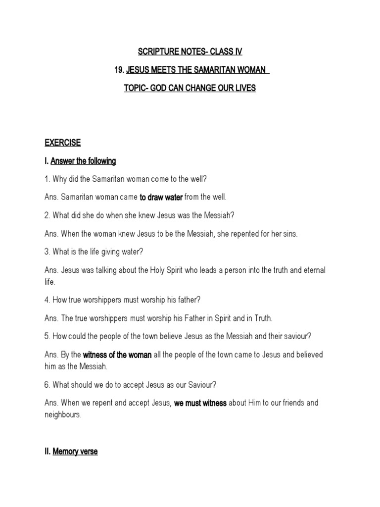 19 Jesus Meets The Samaritan Woman 1642850083 | PDF