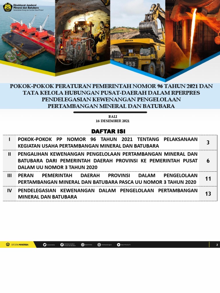 Bahan Pendelegasian Dan Pokok PP 96 21 - Sosialisasi PP 96 21 Sesi I - 16 Des 21.PDF 2 | PDF