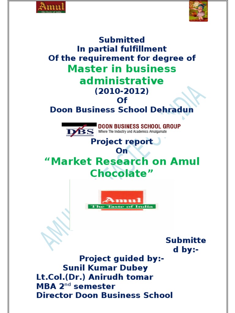 Amul Project | PDF | Market Segmentation | Marketing