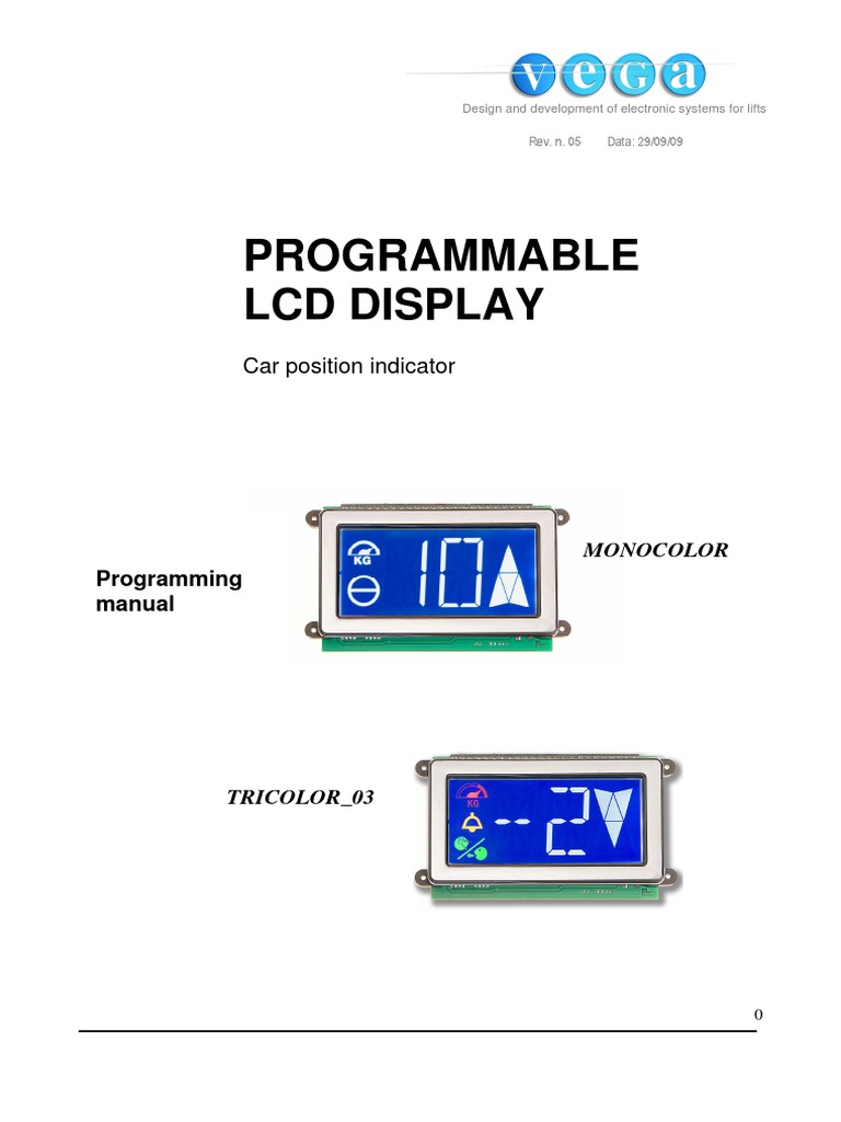 Programmable LCD Display Manual | PDF | Binary Coded Decimal | Electrical Engineering