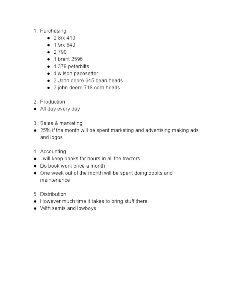 Jacob Timmer - Operating Plan | PDF