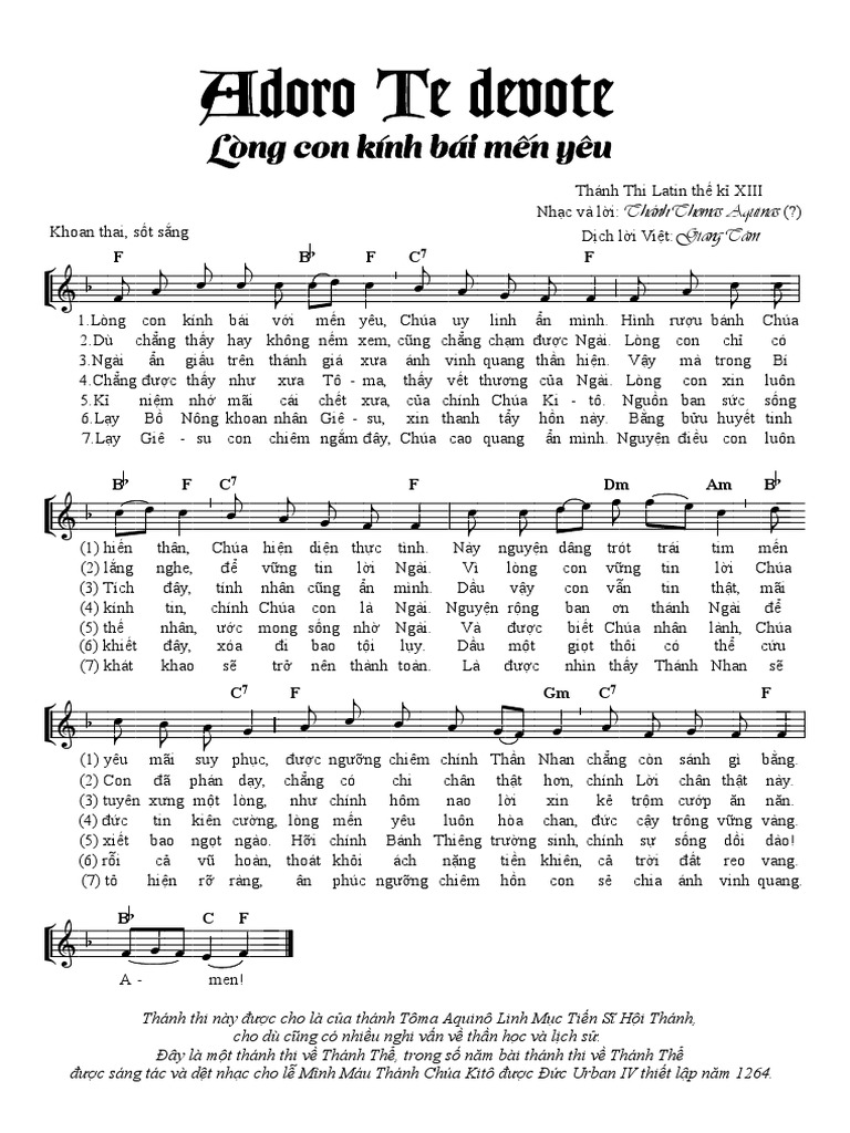 Adoro Te Devote | PDF
