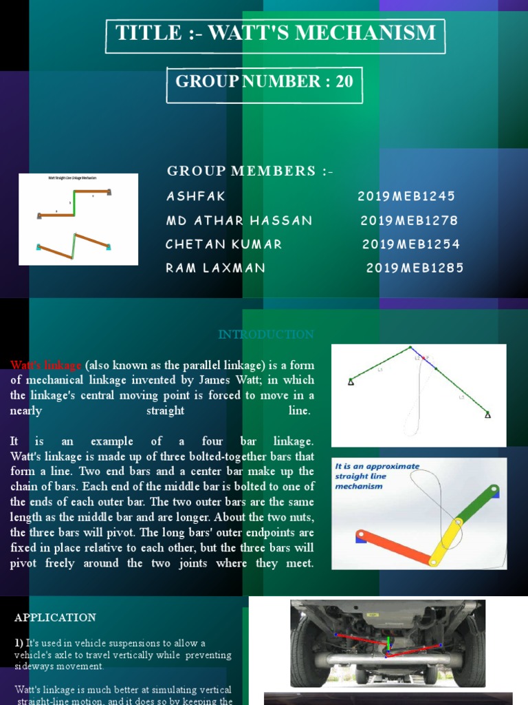 Watt's Mechanism (Term Paper) | PDF | Applied And Interdisciplinary ...