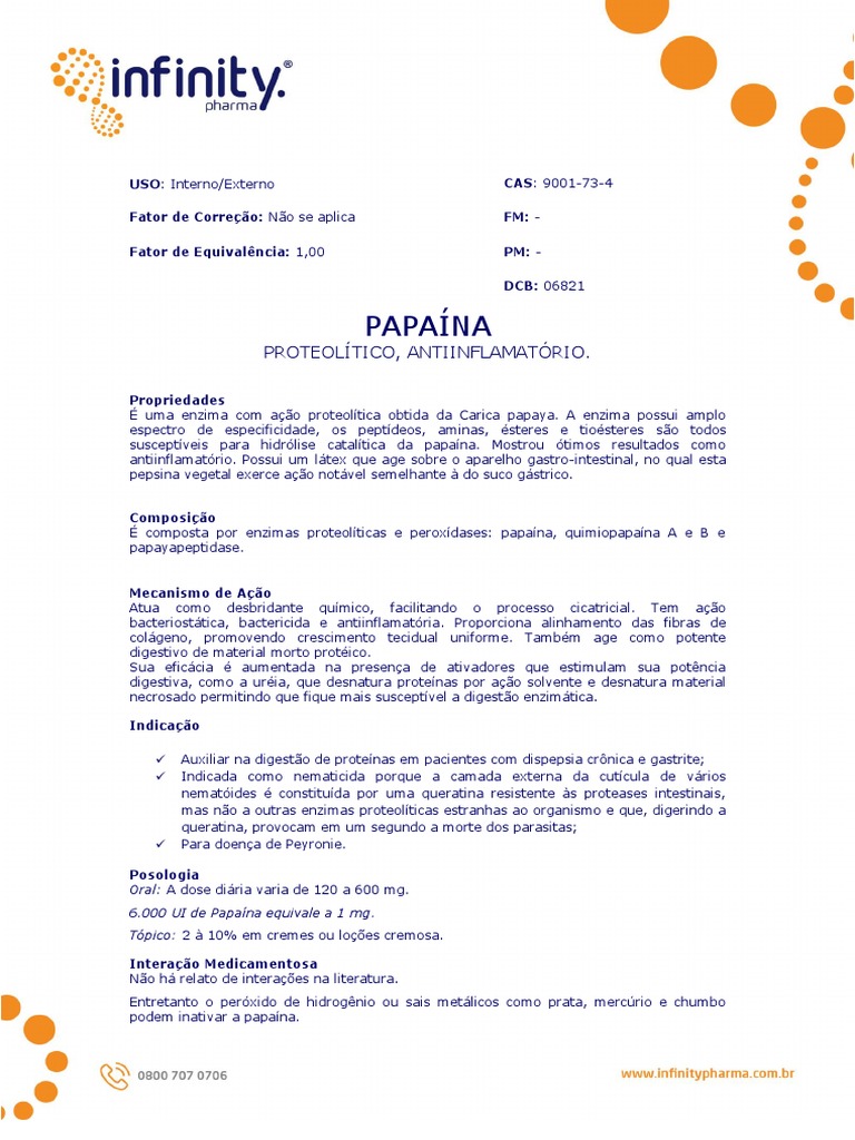Papaína | PDF | Biomoléculas | Química
