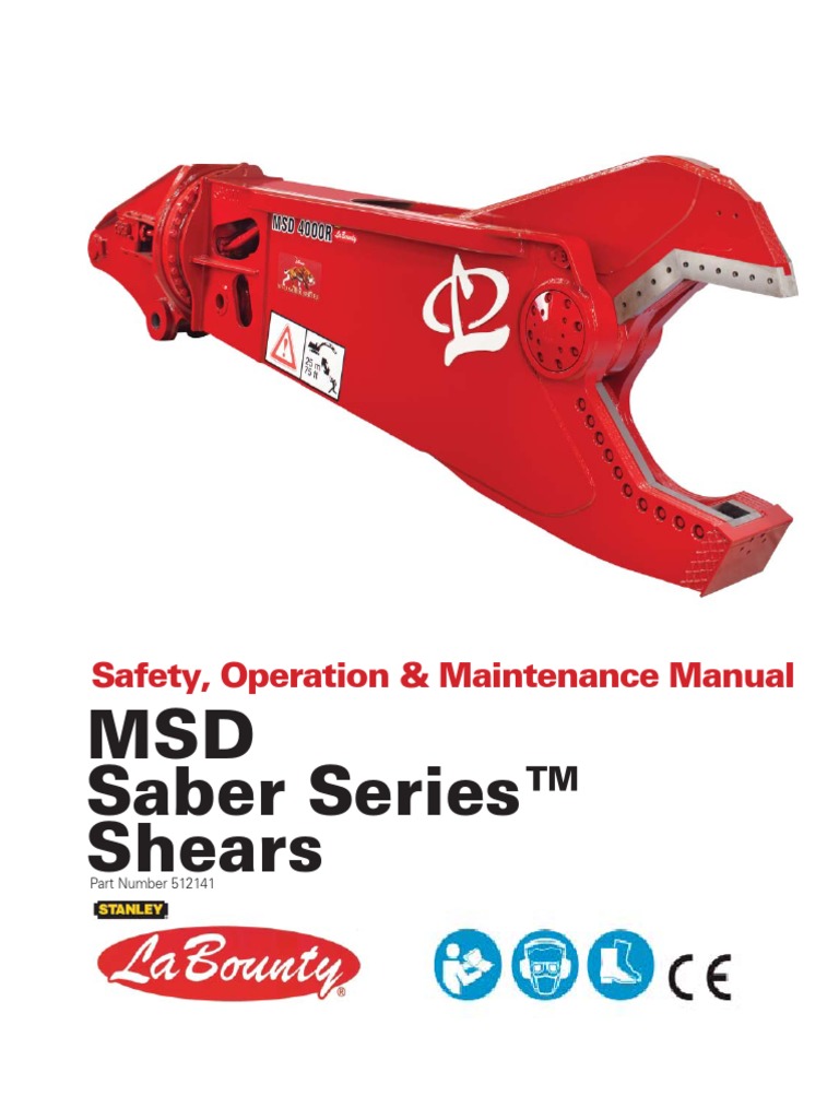 Saber Lube MSD Shears Users Manual | PDF | Screw | Valve