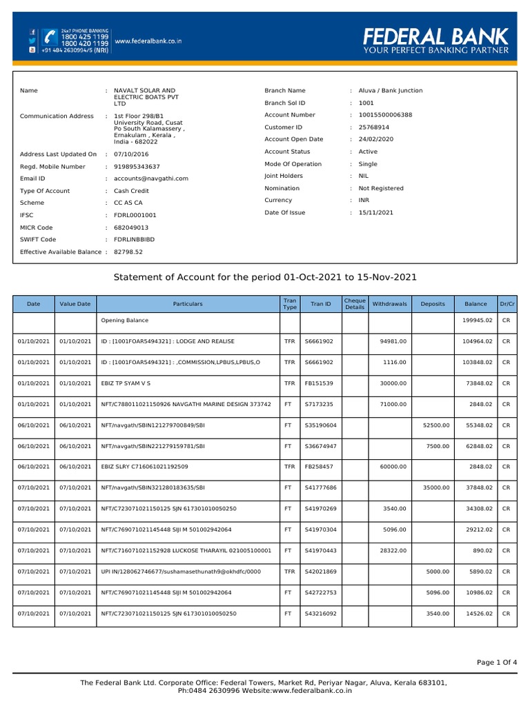 Account Statement | PDF | Banking | Financial Services