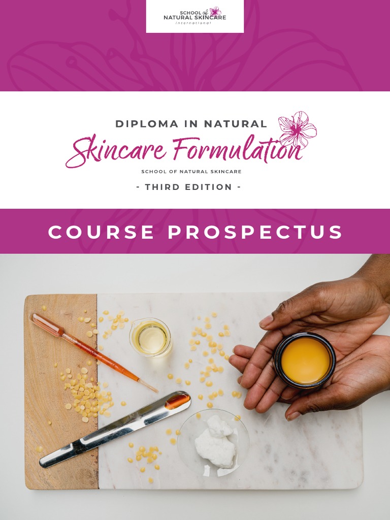 Prospectus Diploma in Natural Skincare Formulation | PDF | Cosmetics | Emulsion