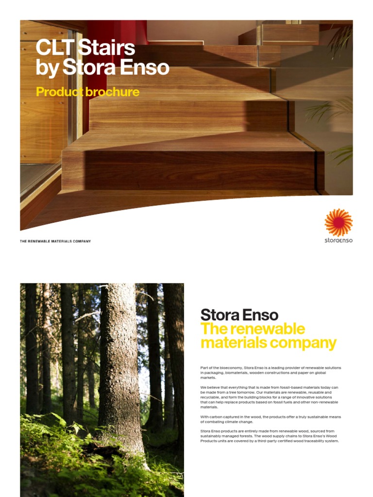 CLT Stairs by Stora Enso: Product Brochure | Download Free PDF | Stairs ...