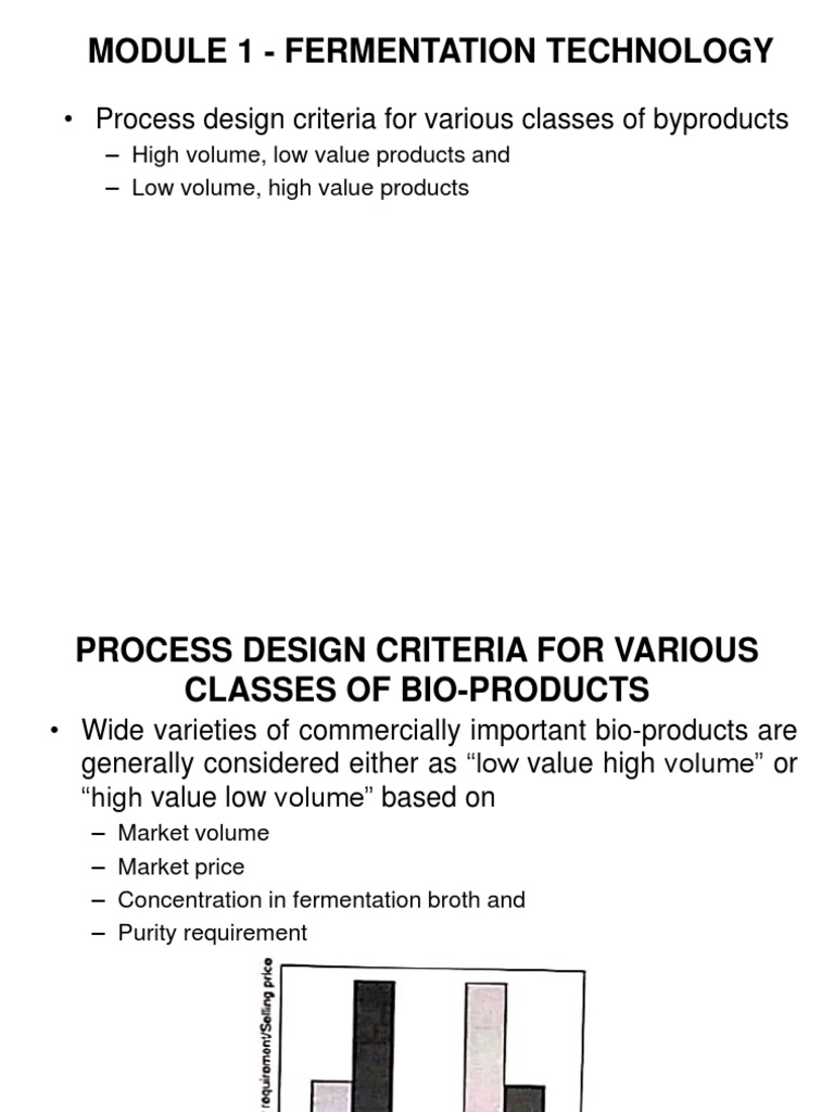 Module 1 - Process Design Criteria For Various Classes of Bio-Products ...