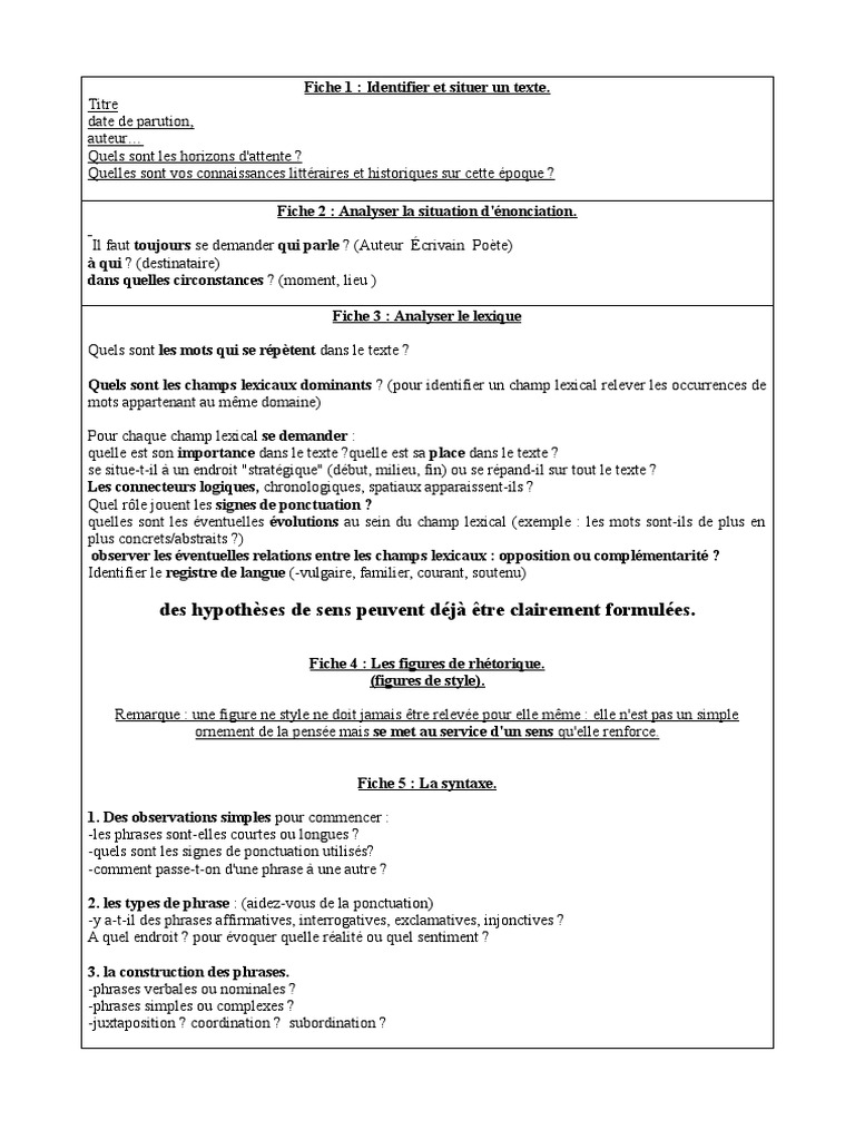 Analyse Textuelle et Poétique | PDF | Phrase | Temps (grammaire)