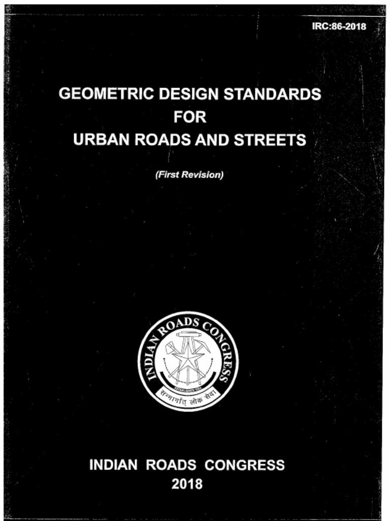 IRC - 86 2018 Geometric Design Urban Street | PDF