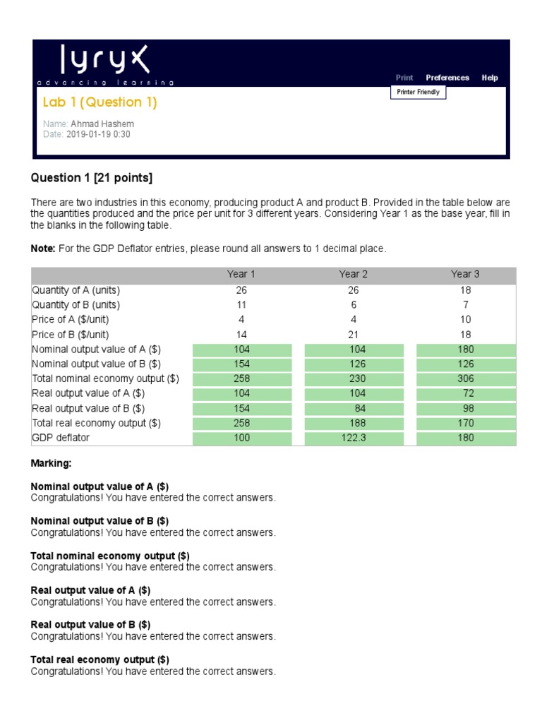 Lyryx Labs Assignments PDF | PDF | Gross Domestic Product | Aggregate ...