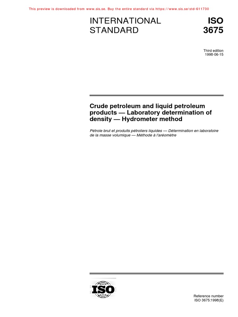 Iso 3675 en PDF | PDF | Density | International Organization For ...
