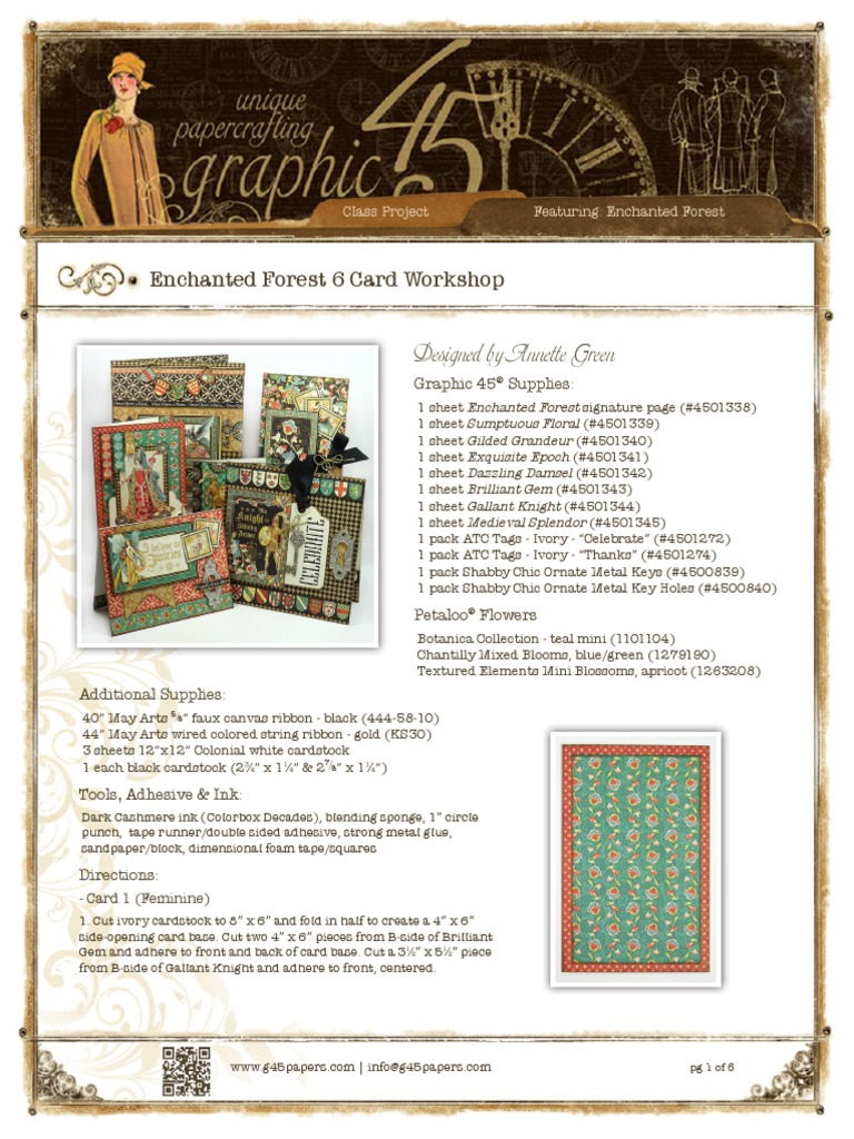 Enchanted Forest 6 Card Set | PDF