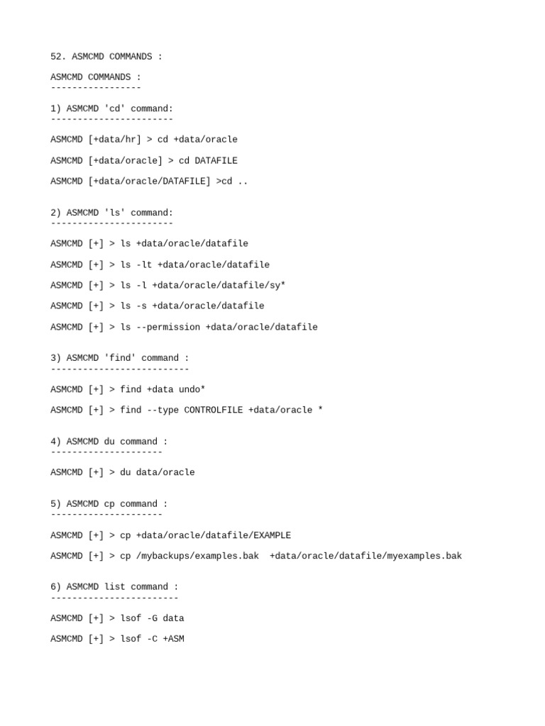 52 - Asmcmd Commands | PDF
