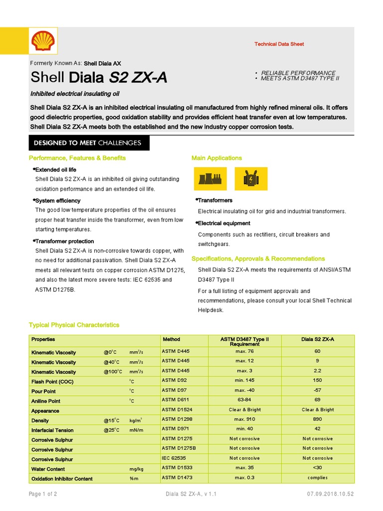 Shell Diala S2 Zx-A: Performance, Features & Benefits Main Applications ...