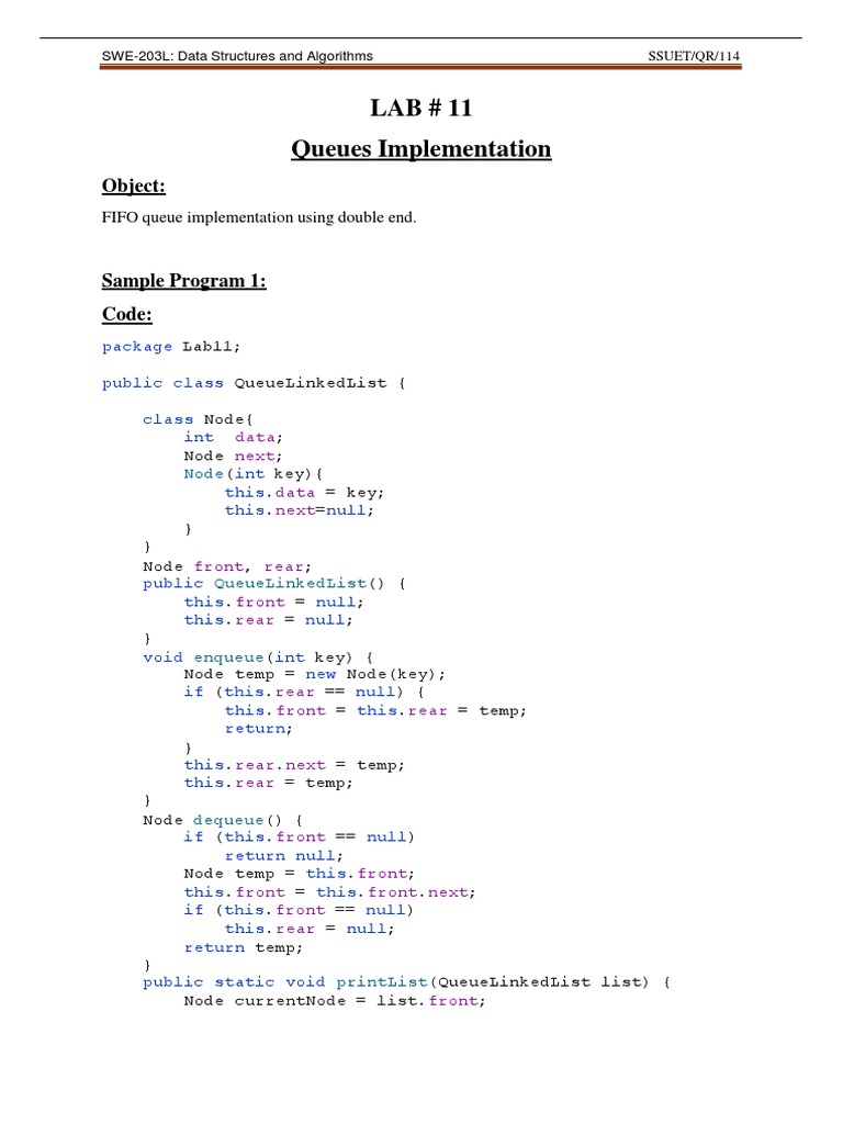 Implementing Queues and Solving a Parking Garage Simulation Problem ...