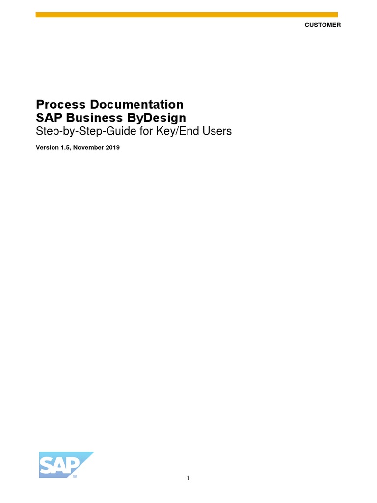 SAP Business ByDesign Step by Step Guide To Key&end Users | PDF ...