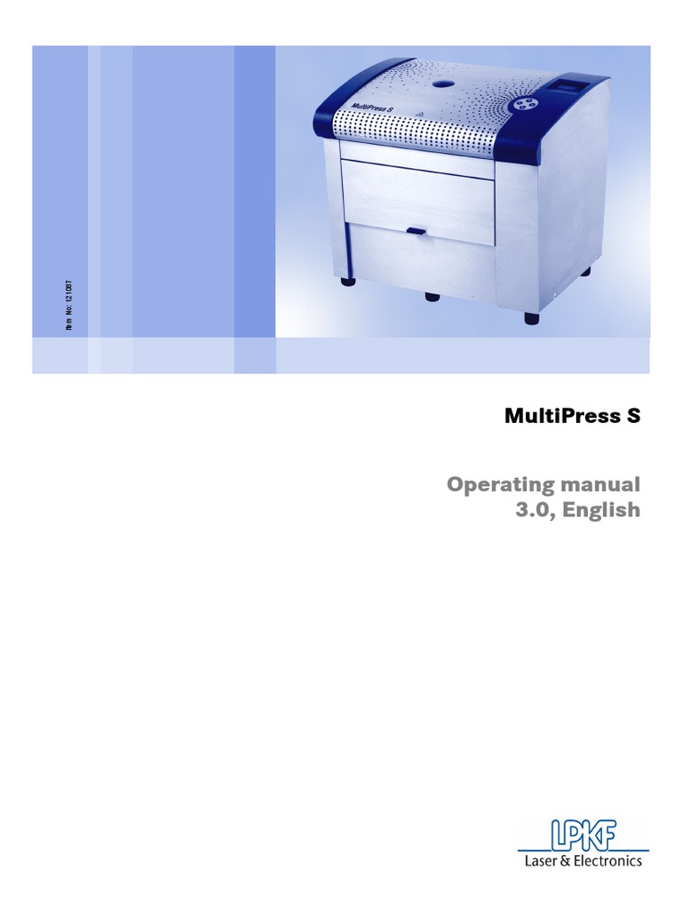 Multipress S: Operating Manual 3.0, English | PDF | Printed Circuit ...