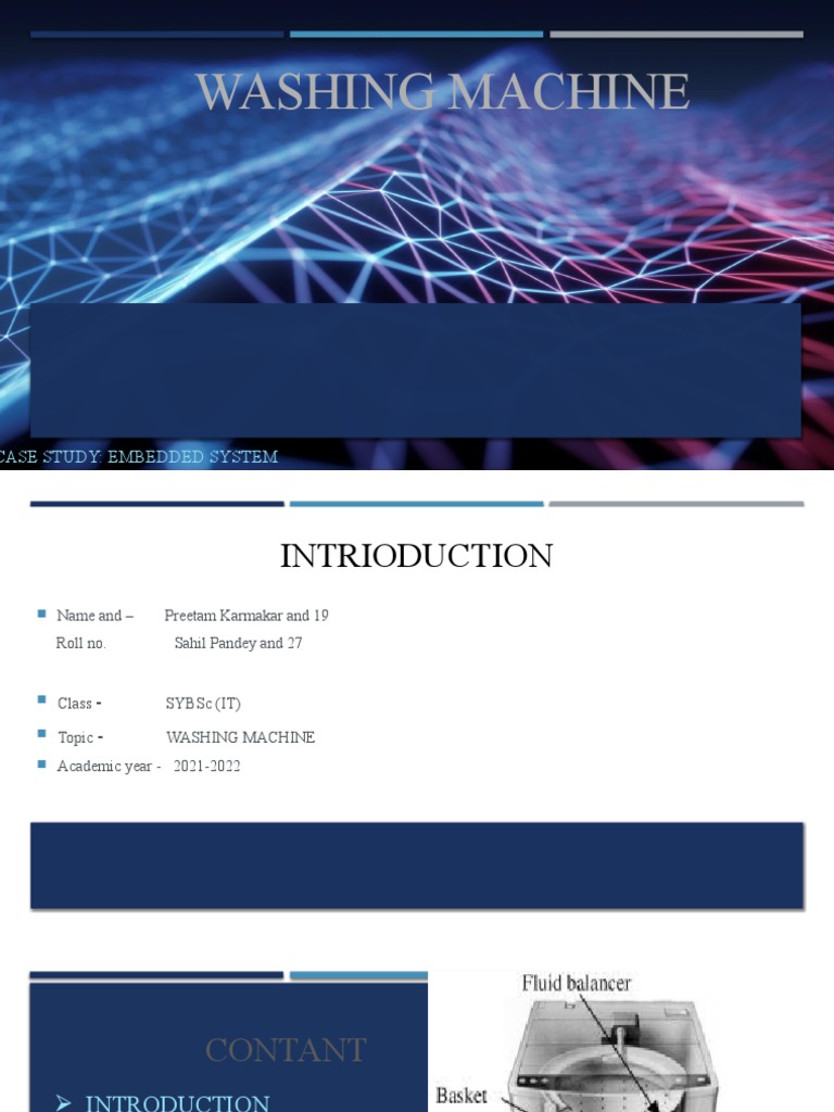 Washing Machine: Case Study: Embedded System | PDF | Washing Machine ...