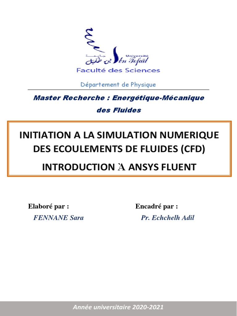 Initiation à ANSYS Fluent en CFD | PDF | Viscosité | Turbulence