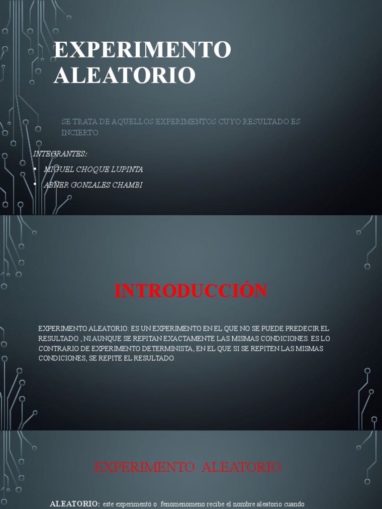 Experimento Aleatorio Oficial | PDF