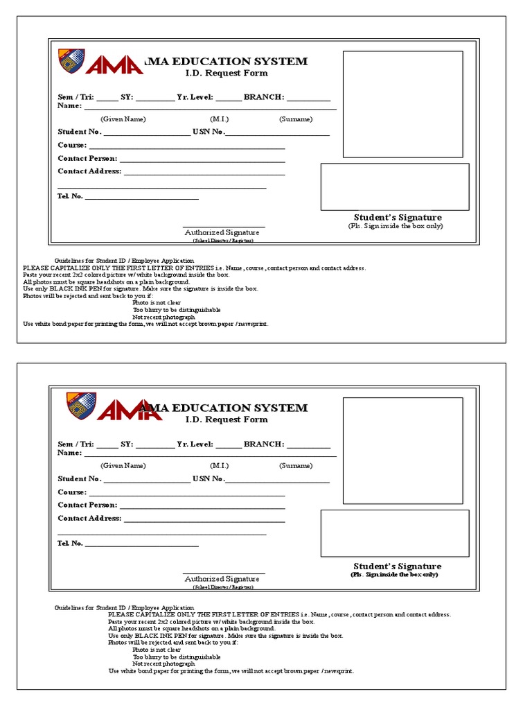 ID Application Form | PDF | Written Communication | Document