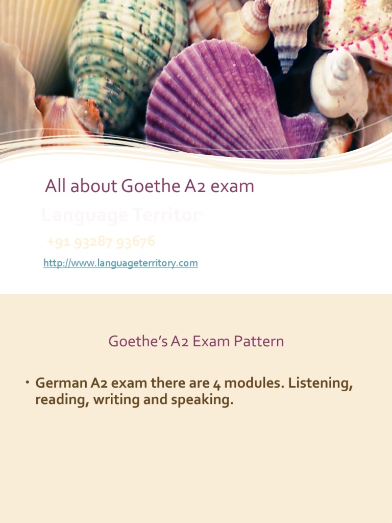All About Goethe A2 Exam | PDF | Cognitive Science | Linguistics