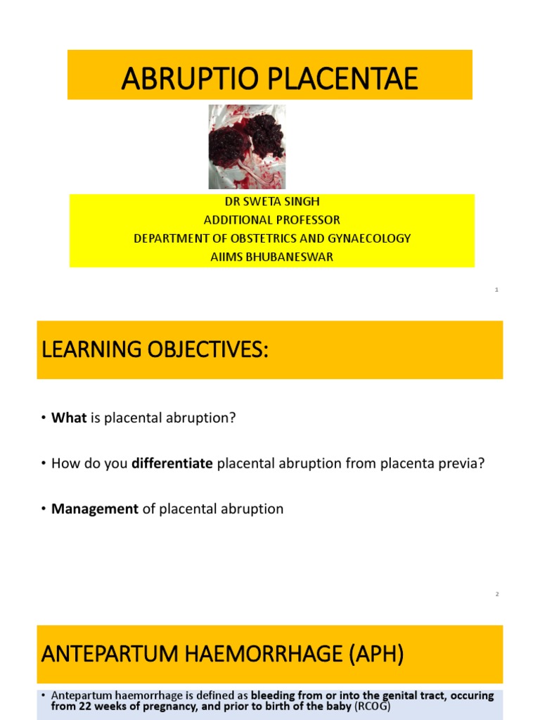 Abruptio Placentae | PDF | Childbirth | Uterus