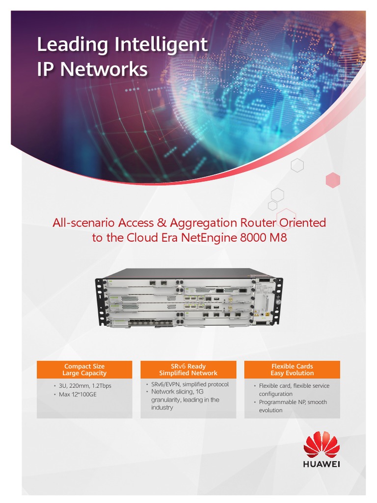 Huawei NetEngine 8000 M8 Brochure | PDF | Wide Area Network | Telecommunications