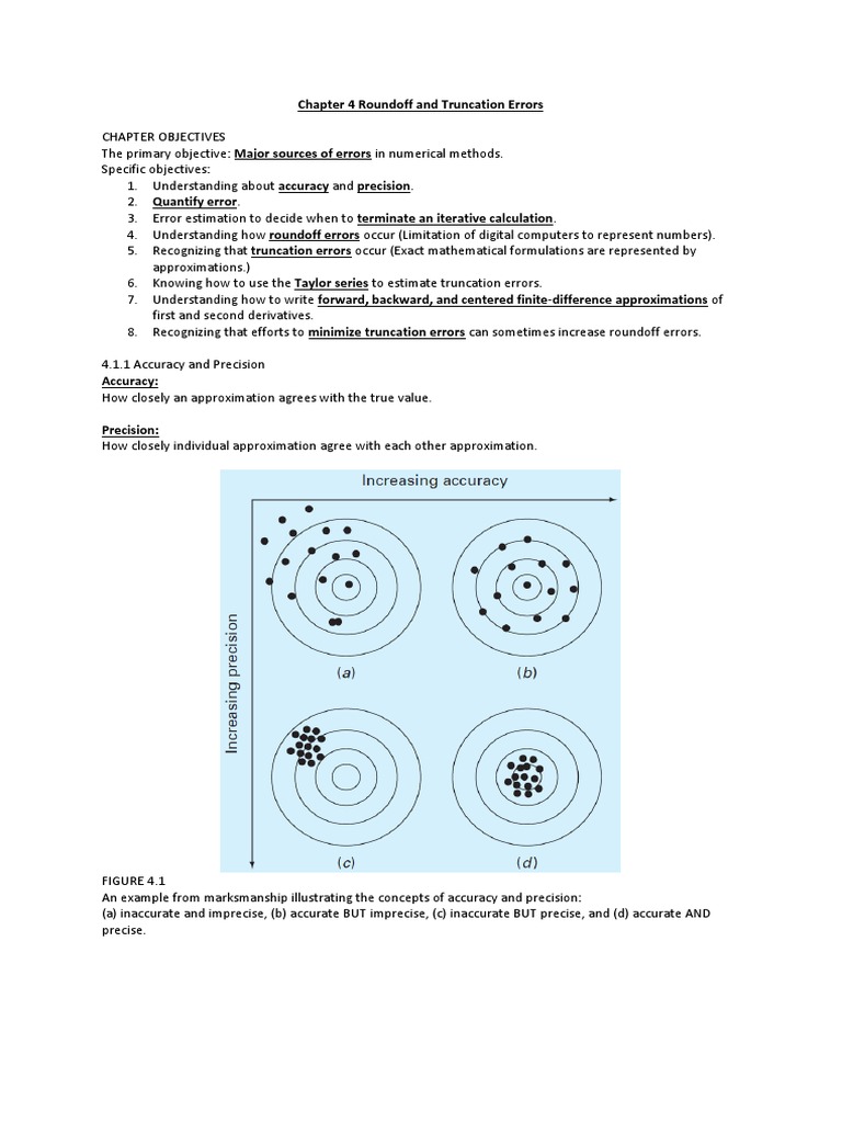 Numerical Error Analysis Guide | PDF | Finite Difference | Accuracy And ...