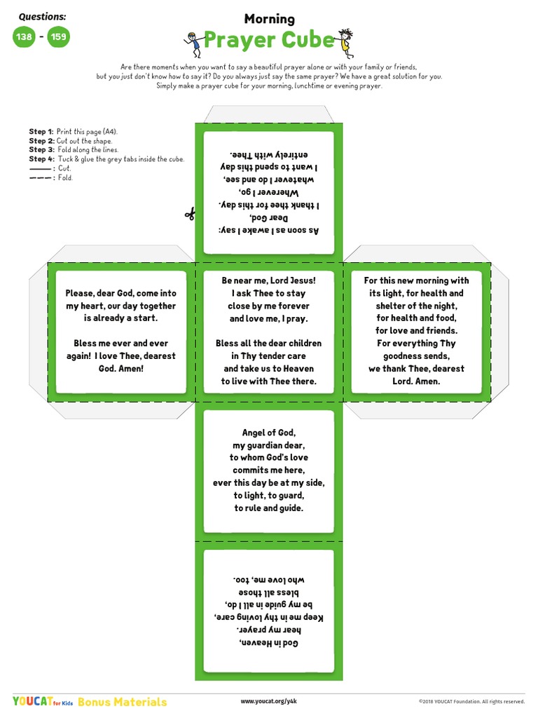 Prayer Cube 138 159 A4 Eng | PDF | Prayer | Religious Behaviour And ...