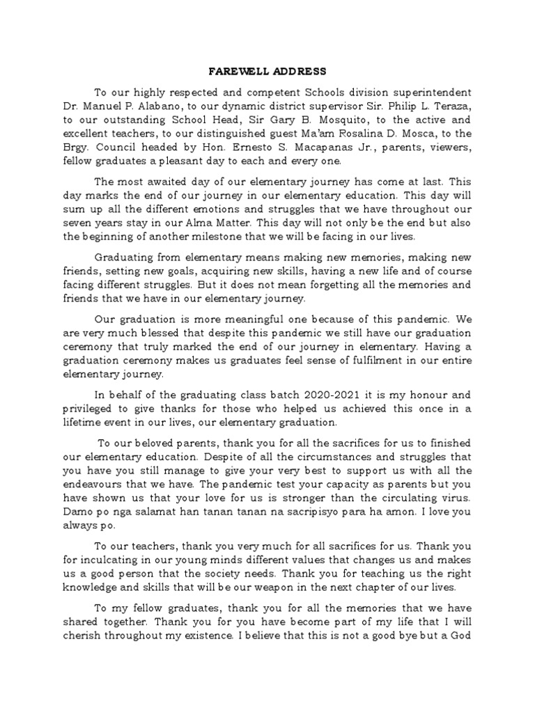 Farewell Address | PDF