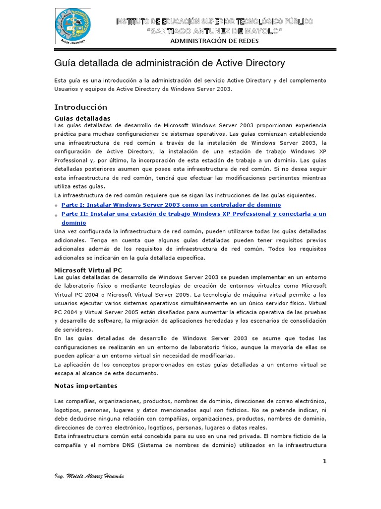 Guía Detallada de Administración de Active Directory | Descargar gratis ...