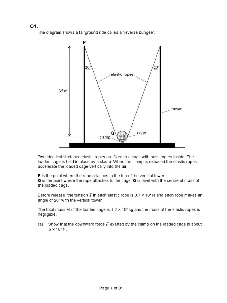 1 Scalars and Vectors Exam Qs and Ms | PDF | Force | Euclidean Vector