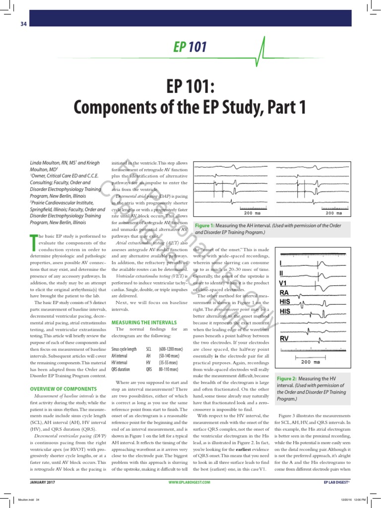 EP 101: Components of The EP Study, Part 1: For Personal Use Only | PDF ...