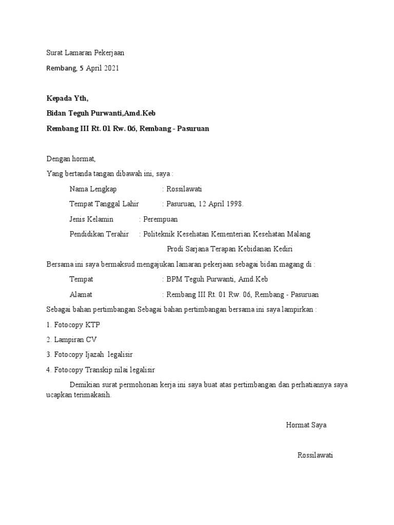 Lamaran Bu Galuh | PDF | Kesehatan Holistik