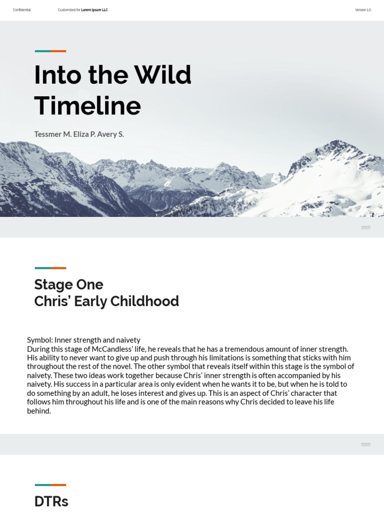 Timeline Into The Wild | PDF