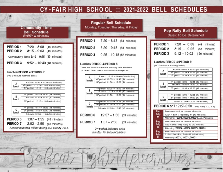 21-22 ALL Bell Schedules | PDF