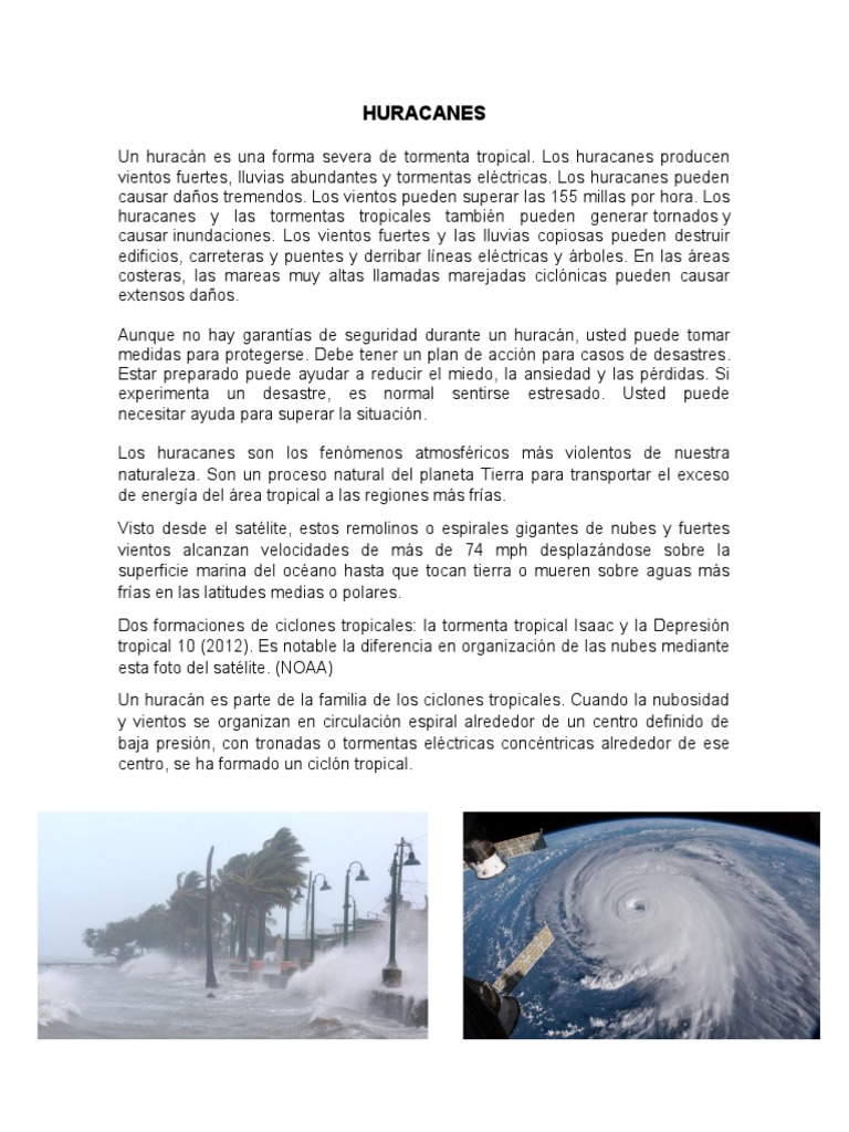 HURACANES | PDF | Ciclones tropicales | Tsunami