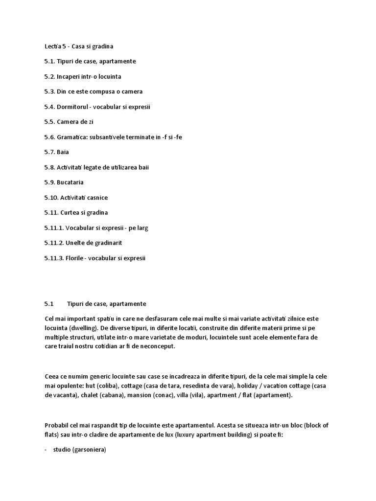 Lectia 5 Eng | PDF